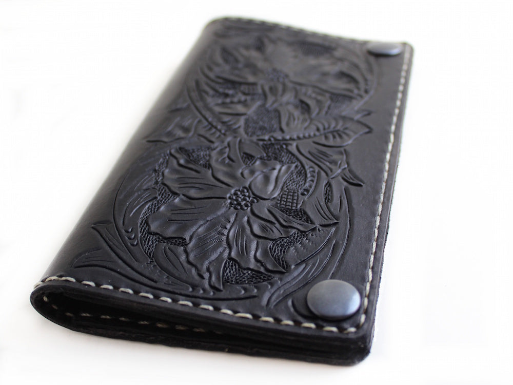 Hand Tooled Leather Sheridan Biker Wallet – San Filippo Leather