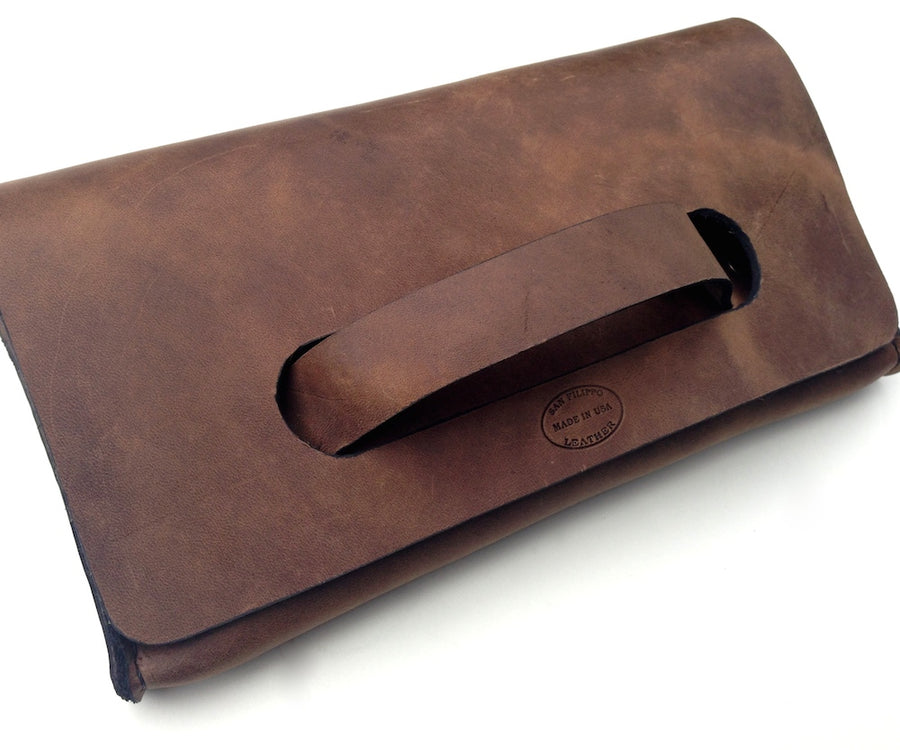 Leather Clutch with Handle – San Filippo Leather